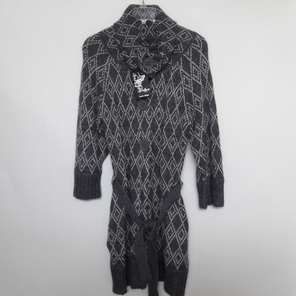 Grifflin Paris | Sweaters | Grey 34 Sleeve Long Cardigan Sweater Jacket ...